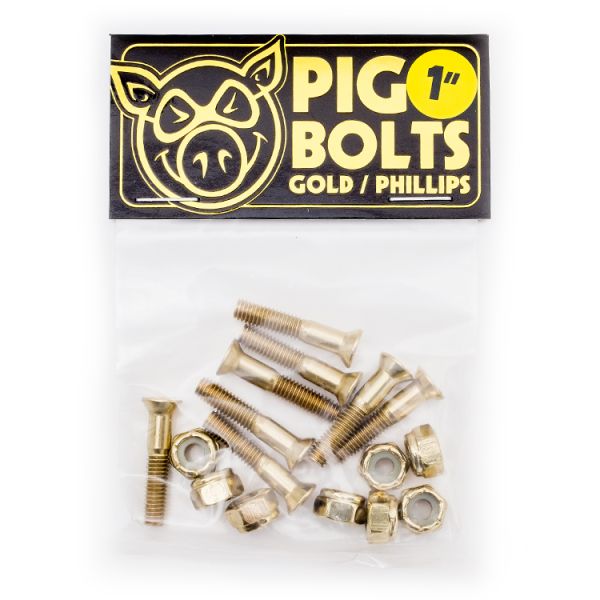 Pig Wheels Pig Bolts Gold Hardware 1″ Phillips – Switch and Signal ...