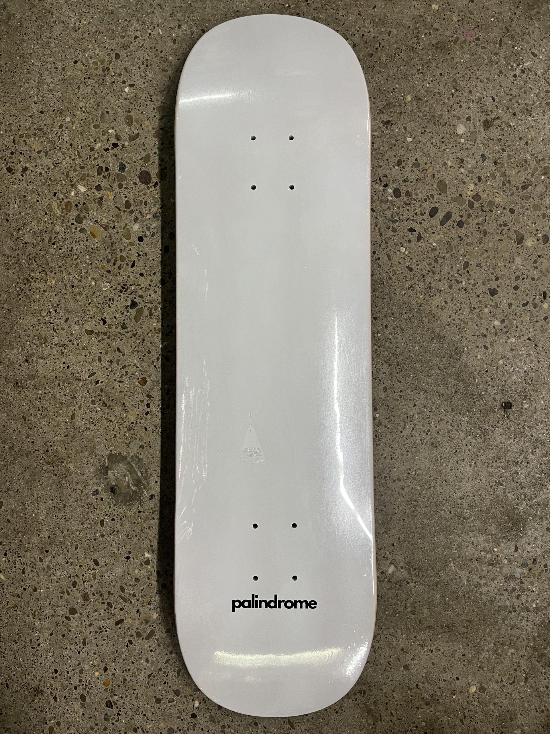 Palindrome Logo Deck White – Switch and Signal Skatepark